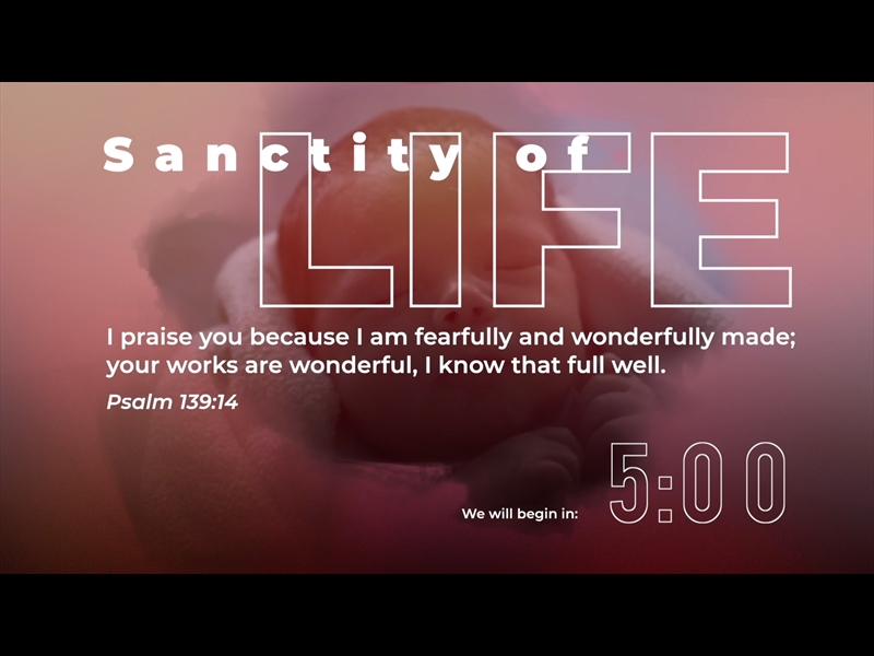 Sanctity Of Life Scripture Countdown | Beamer Films | WorshipHouse Media