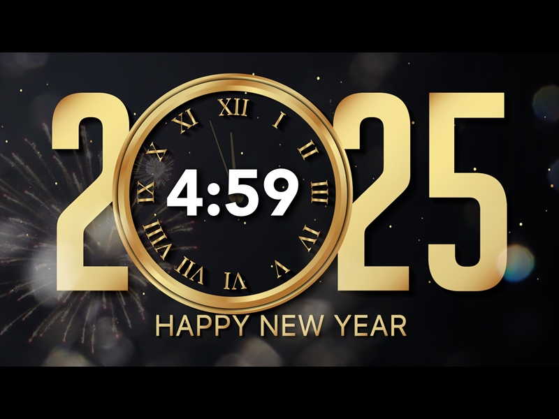 new year clock countdown