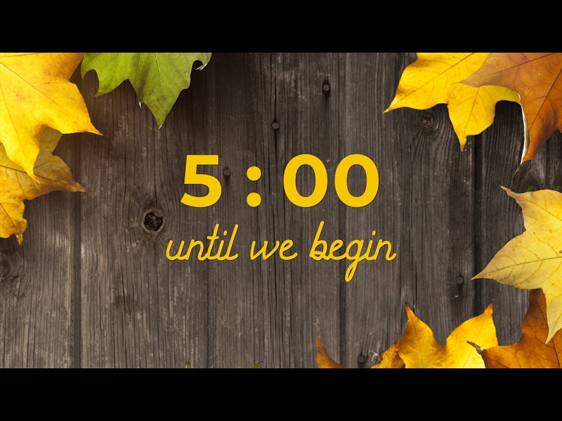 Autumn Countdown | Now i See Media | WorshipHouse Media