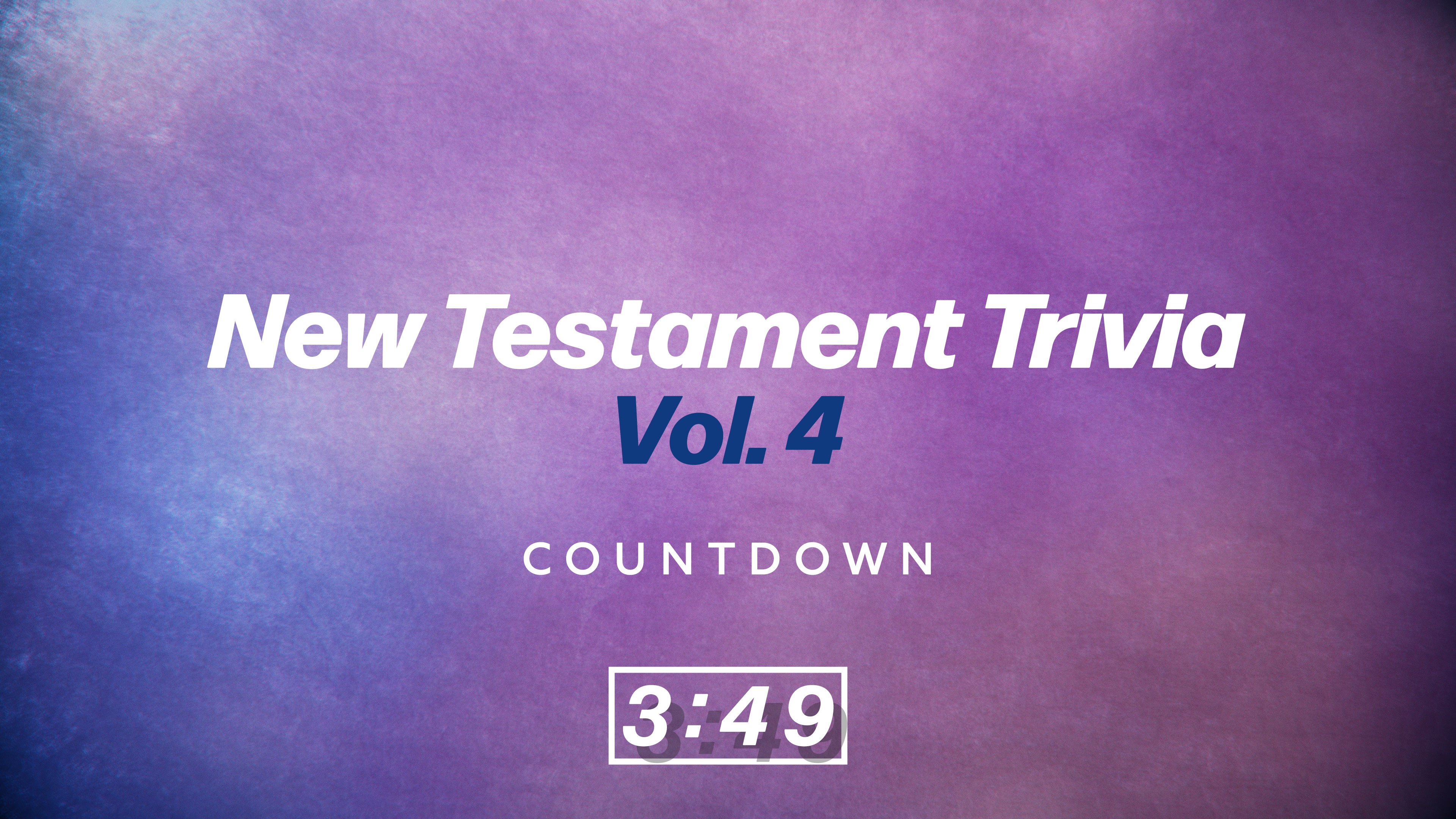 New Testament Trivia Countdown Vol. 4 | Shift Worship | WorshipHouse Media