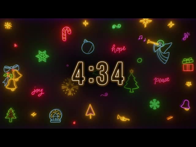 Neon Christmas Countdown Centered | Visual Revival | WorshipHouse Media