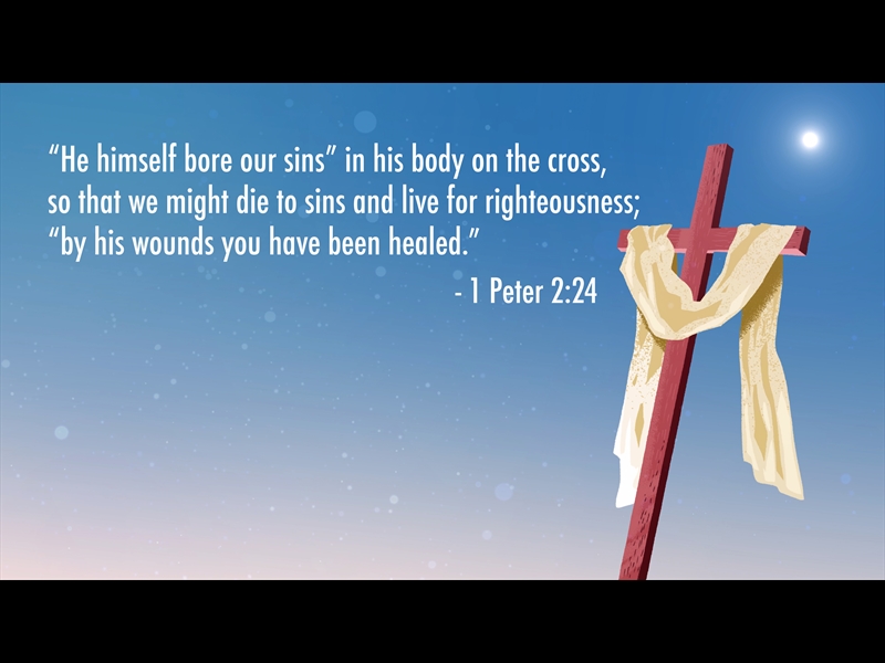 1 Peter 2:24 Cross Motion Background | Church Fuel | WorshipHouse Media