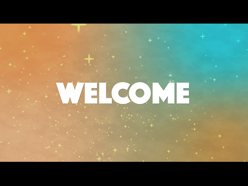 Stars On Blue And Orange: Welcome Motion Background | Church Fuel ...