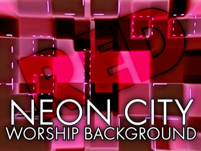 Neon City Red Worship Background | Sermon Gear | WorshipHouse Media