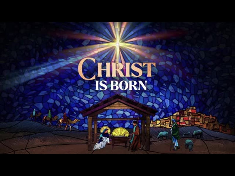 Christmas Stained Glass Christ Is Born | Life Scribe Media ...