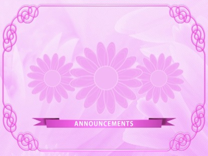 Pink Floral Announcements | Rob Perry | WorshipHouse Media