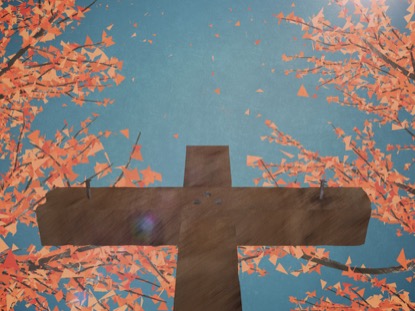 Digital Autumn Forest Cross | Motion Worship | WorshipHouse Media