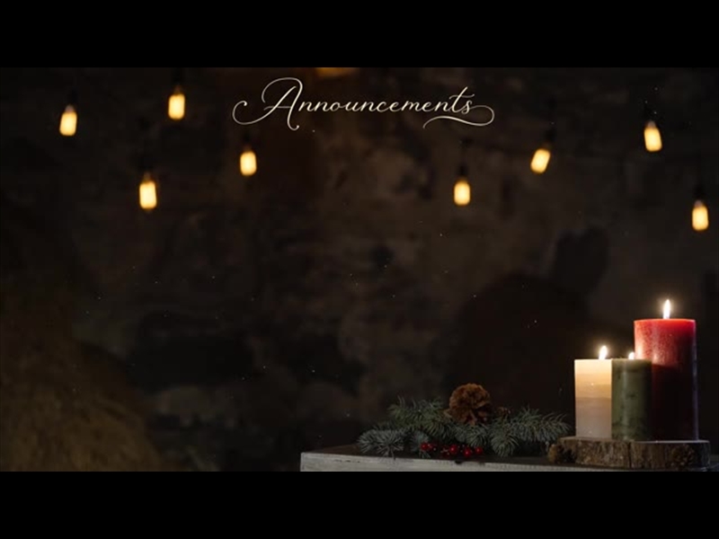 Rustic Christmas Announcements | Motion Worship | WorshipHouse Media
