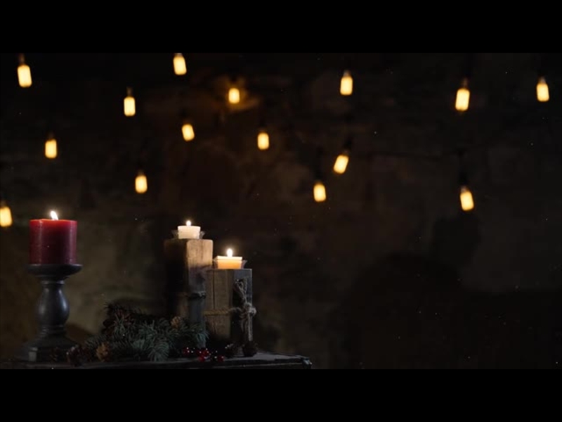 Rustic Christmas Tall Candles | Motion Worship | WorshipHouse Media