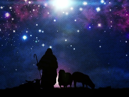 Shepherd Christmas Backdrop