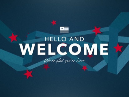 Patriotic Ribbons Hello And Welcome | Igniter Media | WorshipHouse Media