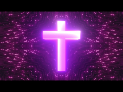 Disco Purple Cross | Pixel Preacher | WorshipHouse Media