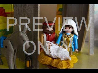 joseph and mary in the stable