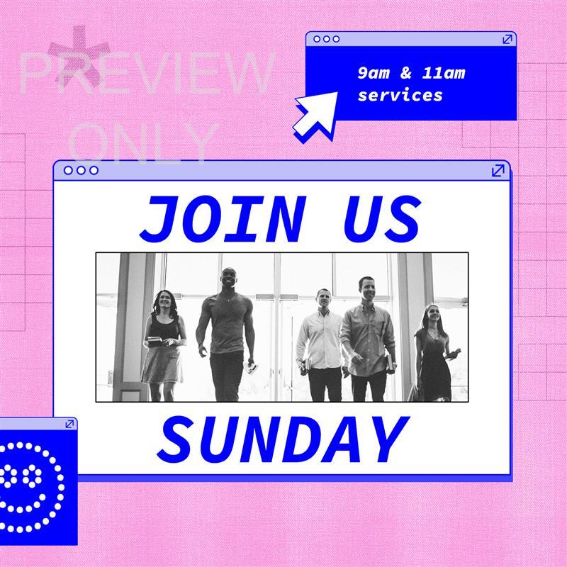 Join Us Sunday Social Square Alt | Church Visuals | WorshipHouse Media
