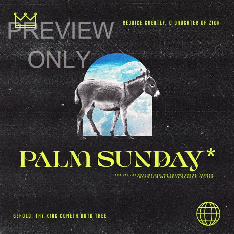 Palm Sunday Social Graphics Title | Church Visuals | WorshipHouse Media