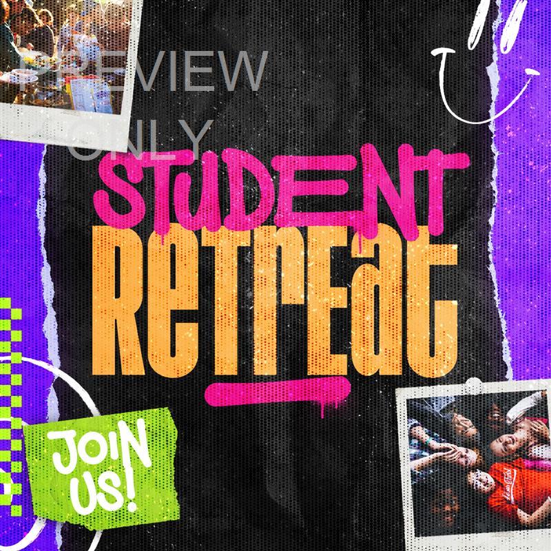 Student Retreat: Youth Night Social Graphic Title | Church Visuals ...
