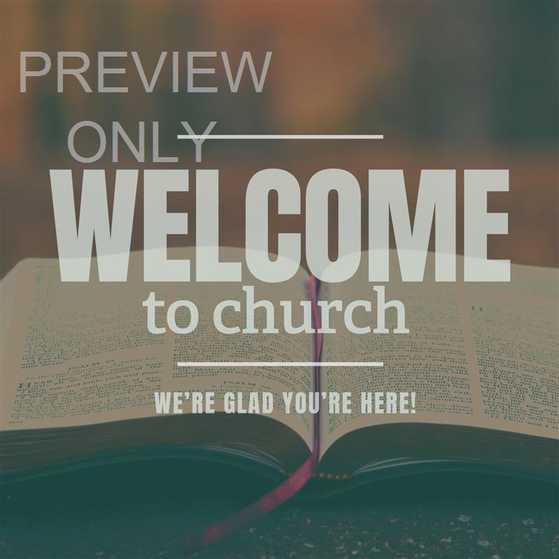 Welcome To Church Social Square Title | Church Visuals | WorshipHouse Media