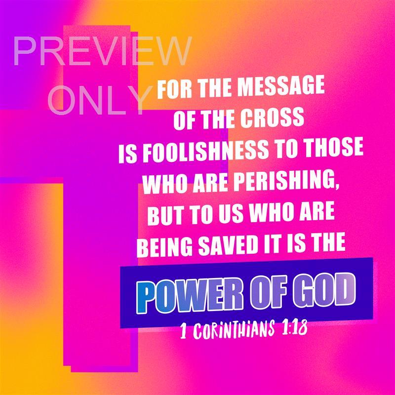 Color Cross 1 Corinthians 1:18 | Shift Worship | WorshipHouse Media