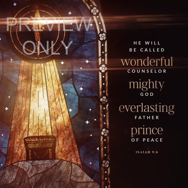 Nativity Glass Isaiah 9:6 B | Shift Worship | WorshipHouse Media