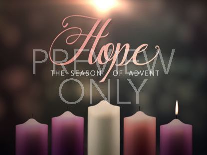 Advent Candles Hope | Life Scribe Media | WorshipHouse Media