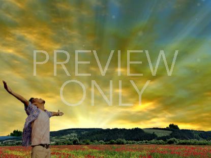 Glorious Sunrise And Man Worshiping Still 1 | Vertical Hold Media ...