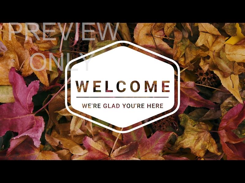 Autumn Leaves Welcome Still | Visual Church | WorshipHouse Media